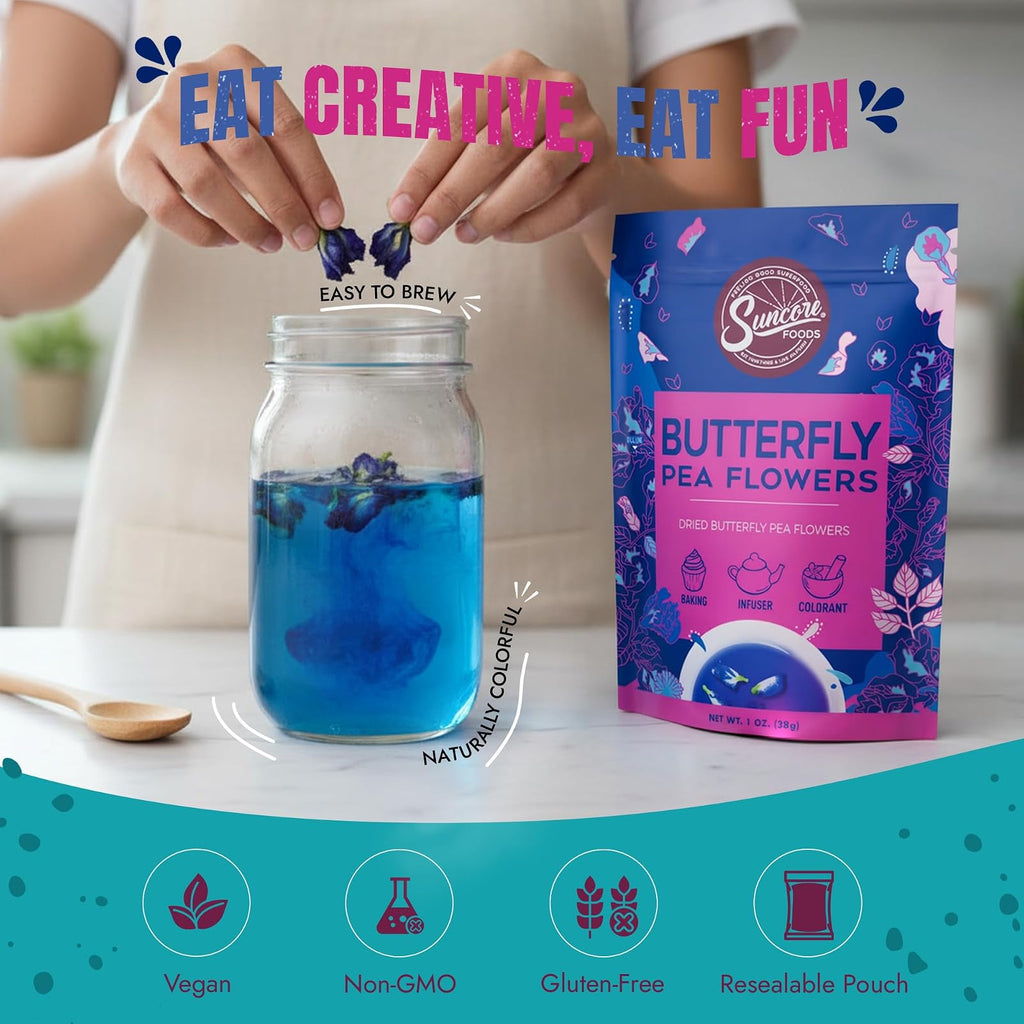 butterfly pea flowers for wellness