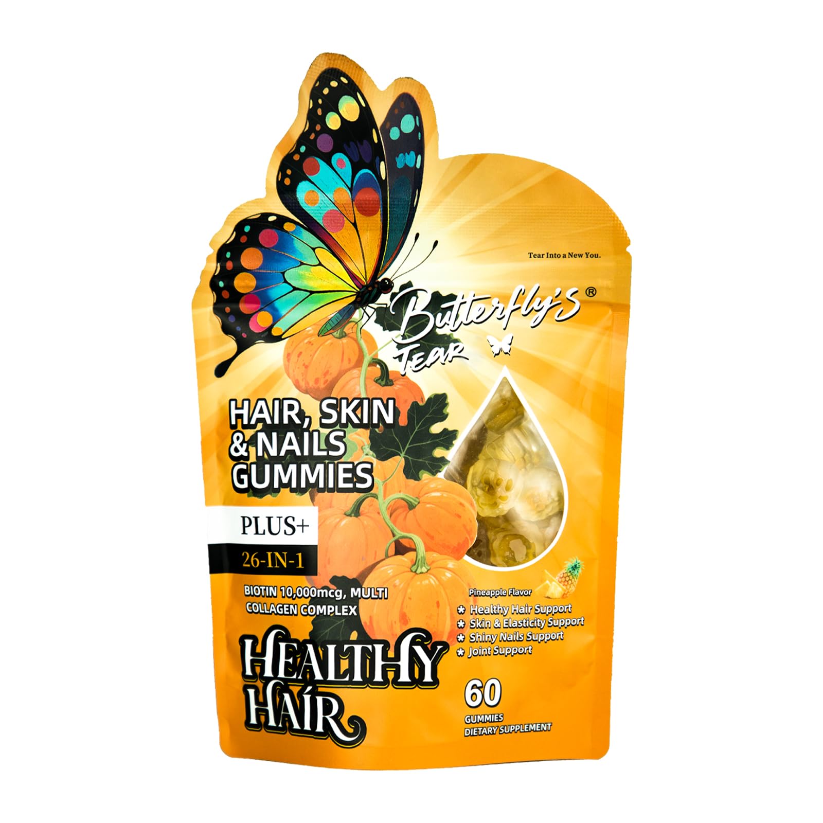 Butterfly's Tear hair gummies for beauty