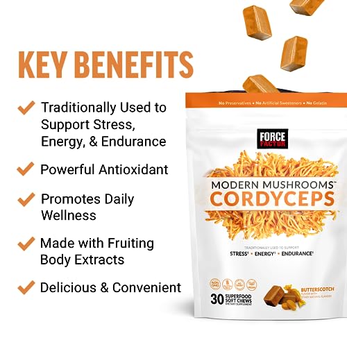 Butterscotch flavour mushroom supplement