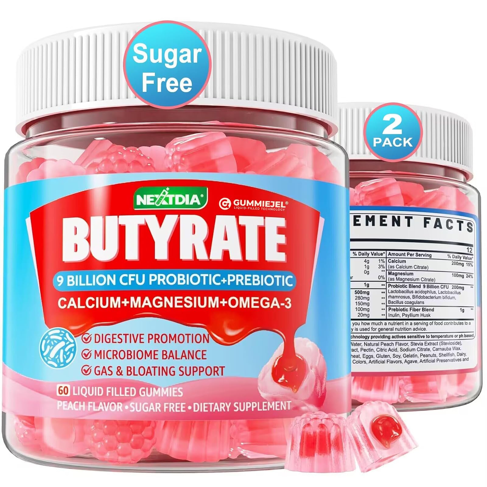 Butyrate gummies for digestive health