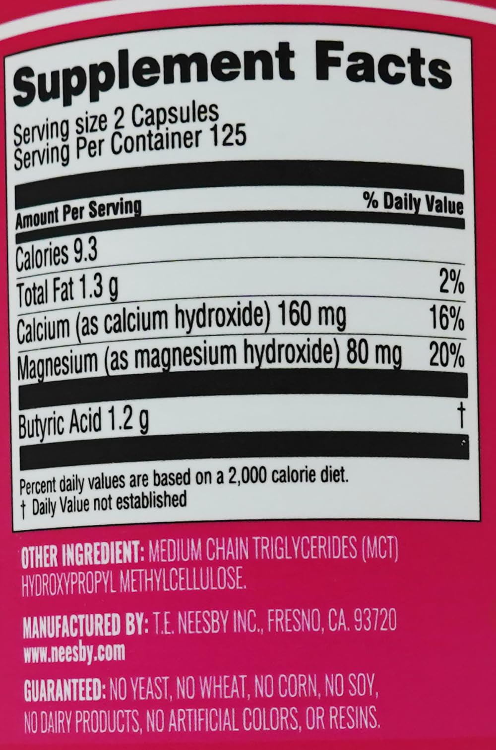 Butyrex calcium magnesium for digestive wellness