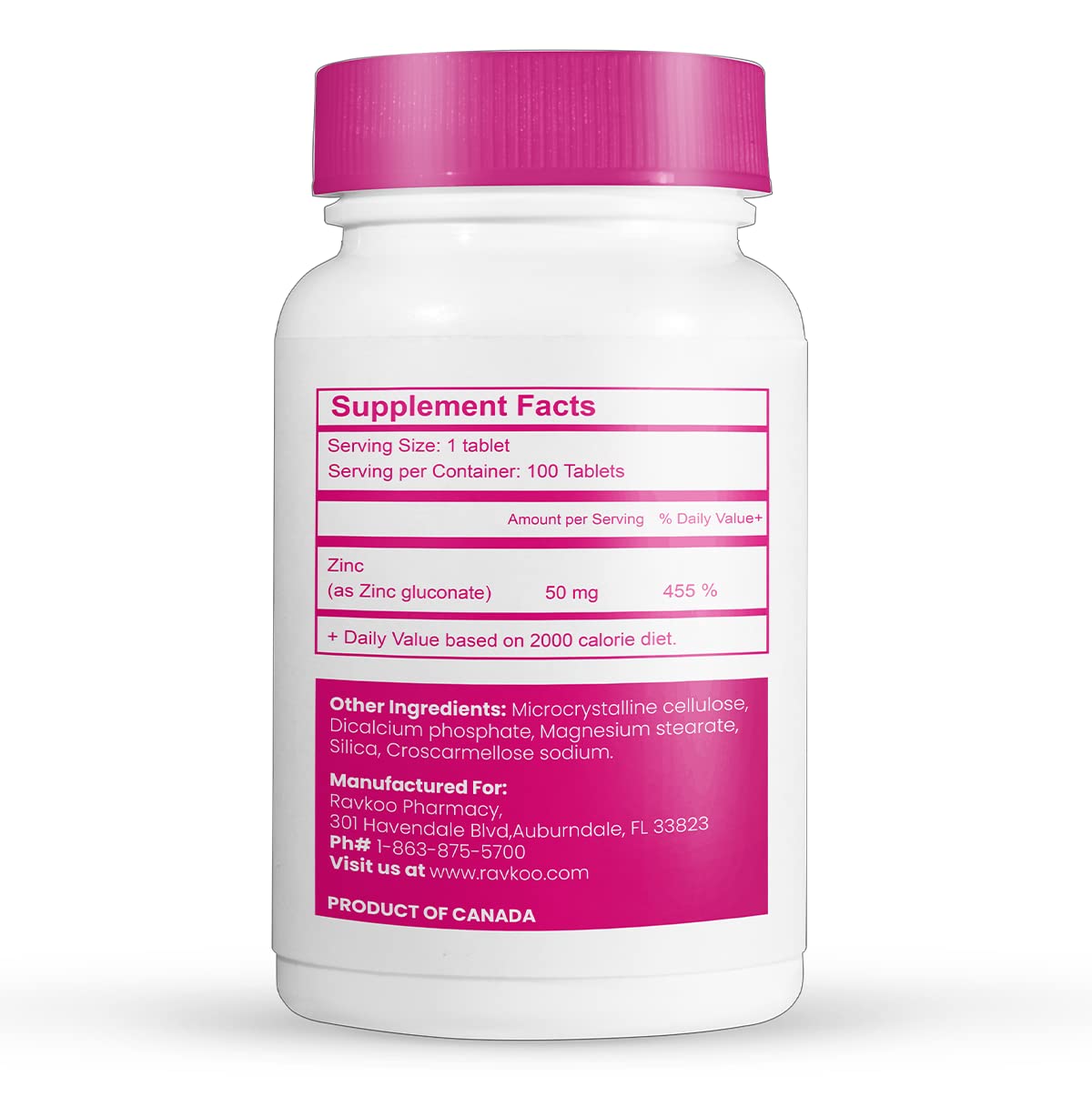 buy zinc 50mg in Canada