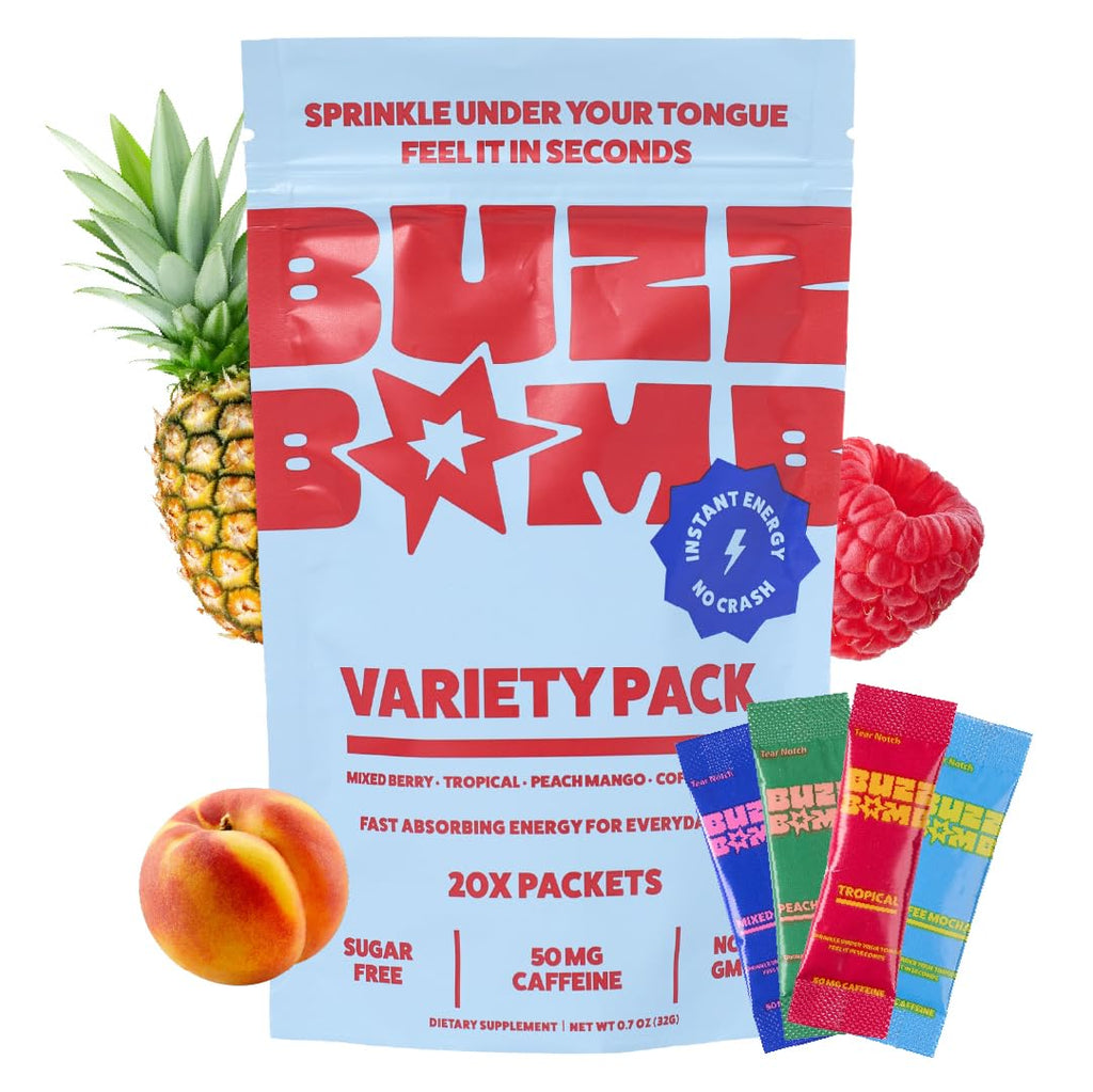 BUZZ BOMB energy packets for quick boost