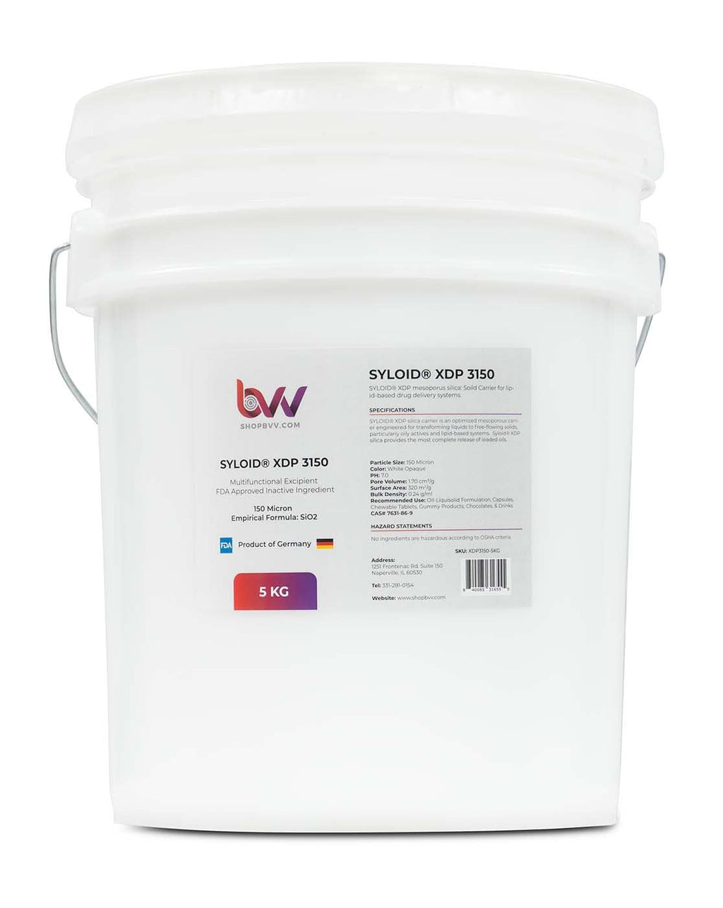 BVV Syloid for silicon anode applications