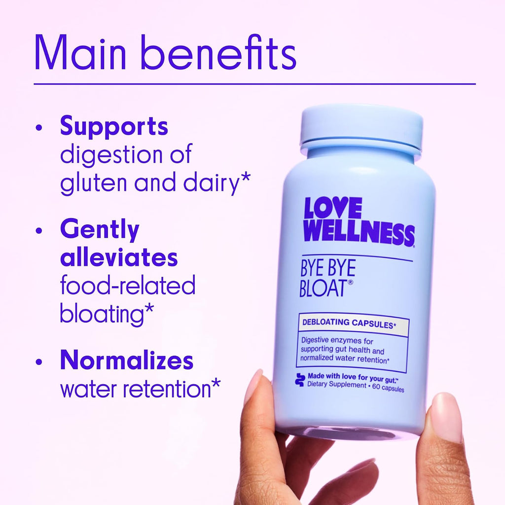 Bye Bye Bloat capsules for digestive health