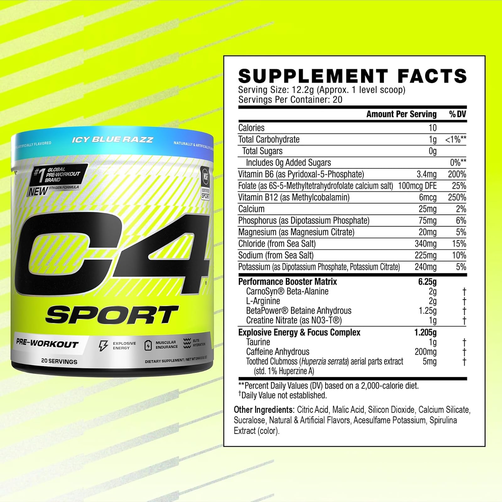 C4 pre-workout 200 mg caffeine boost