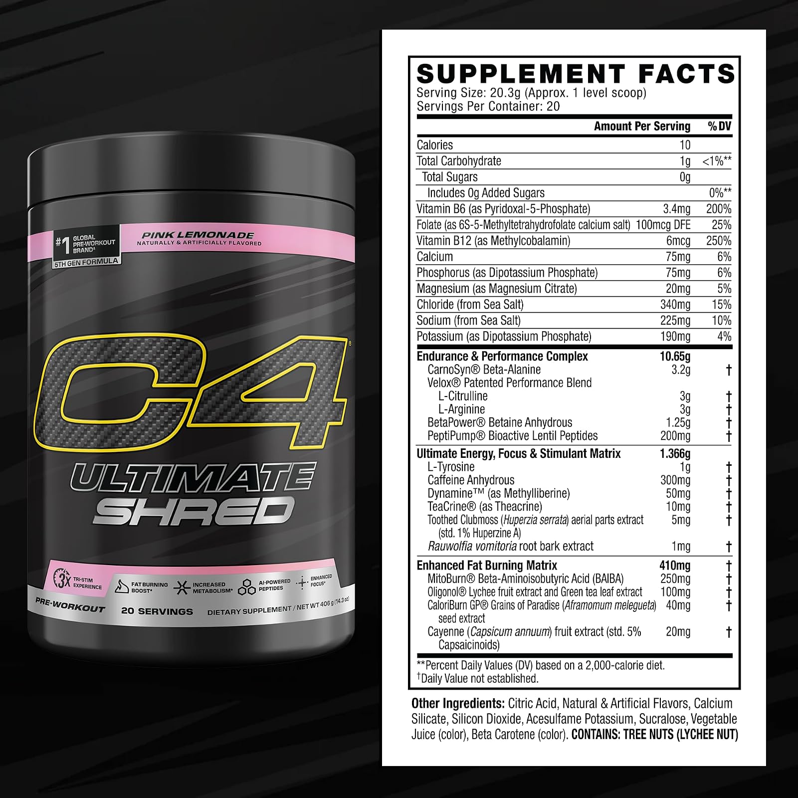C4 Pre-Workout 300 mg performance enhancer