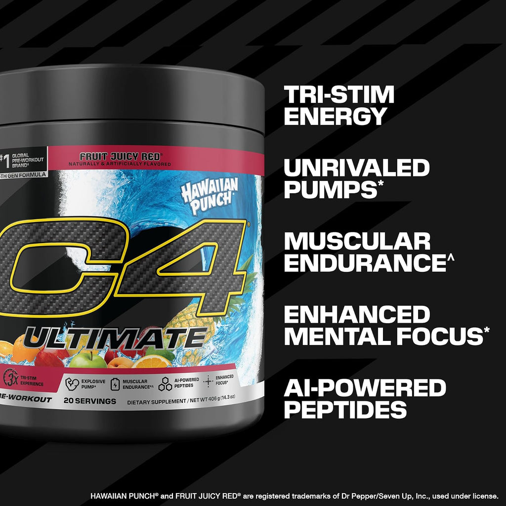 C4 pre-workout 300 mg servings