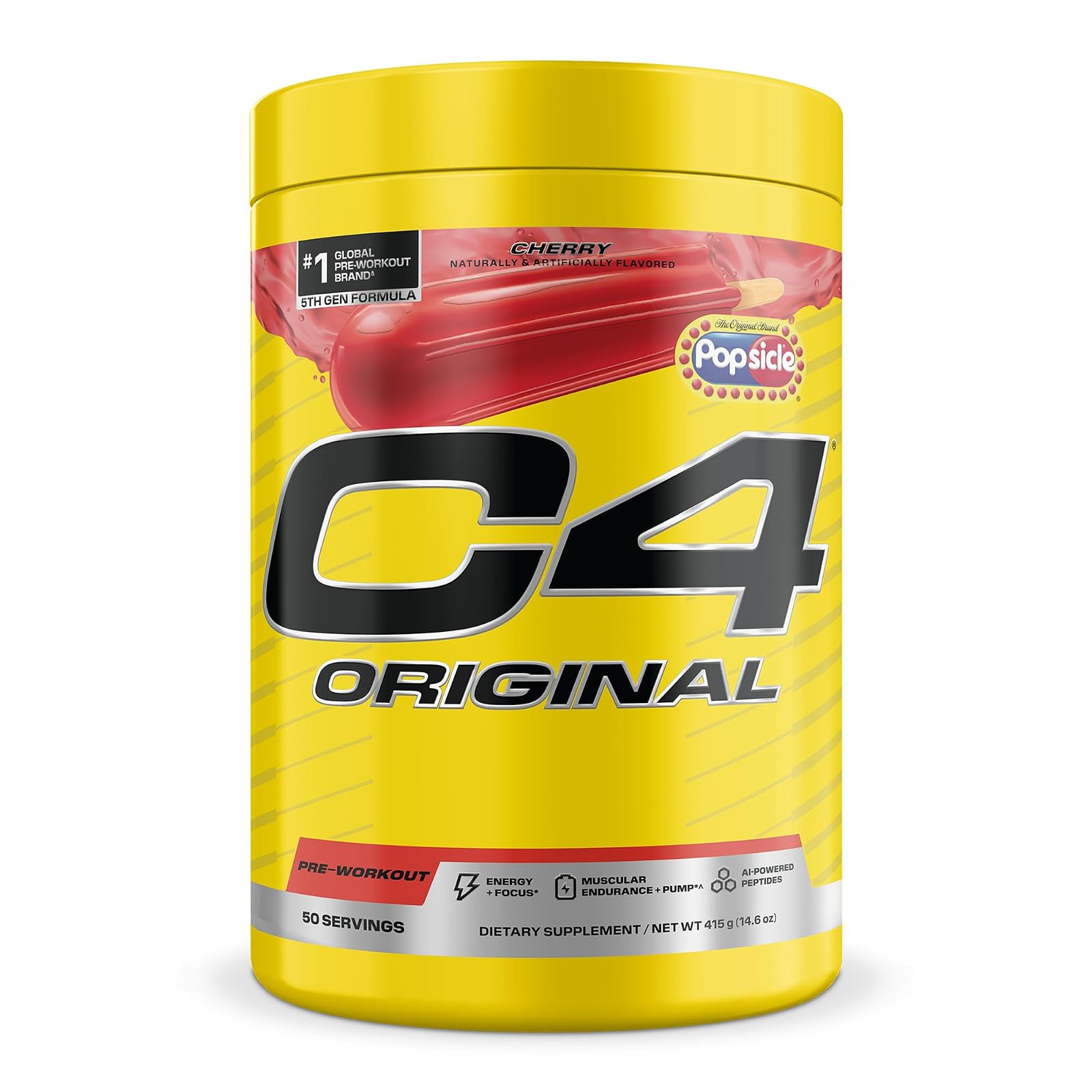 C4 pre-workout cherry popsicle flavour