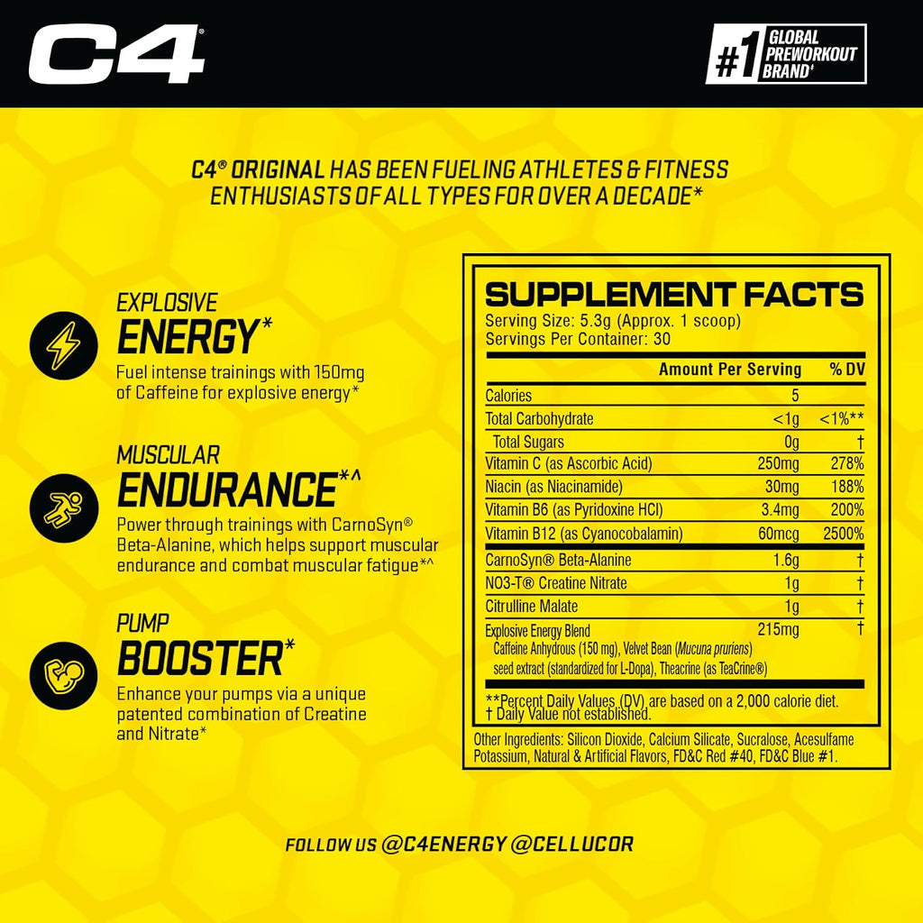 C4 pre-workout for intense workouts