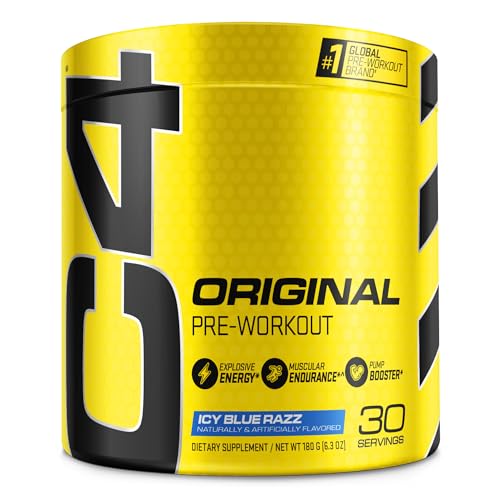 C4 pre-workout icy blue razz flavour