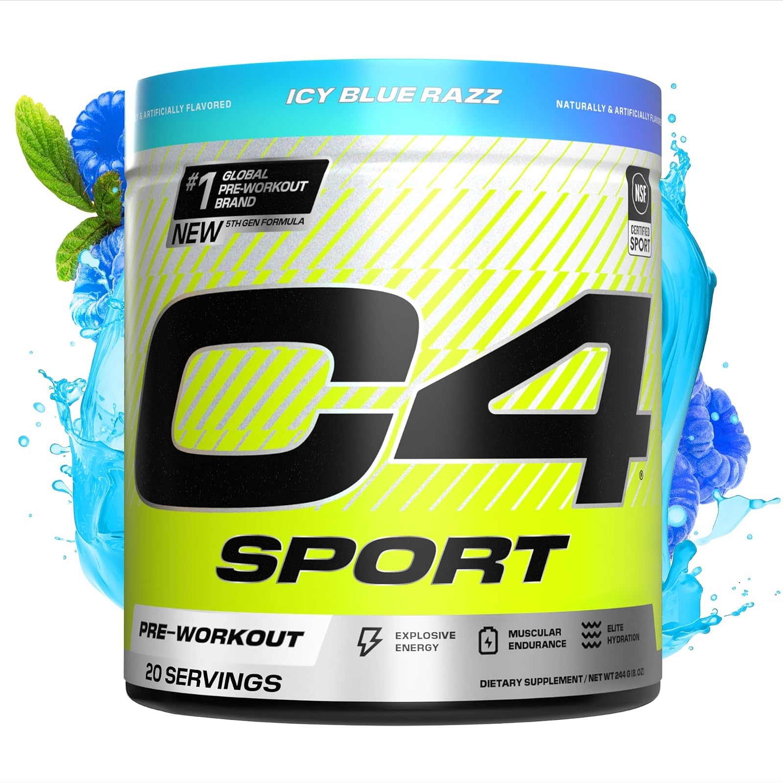 C4 pre-workout icy blue razz flavour