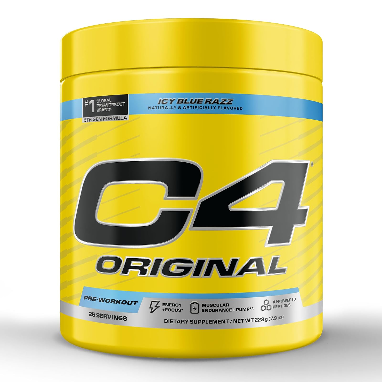 C4 pre-workout icy blue razz flavour
