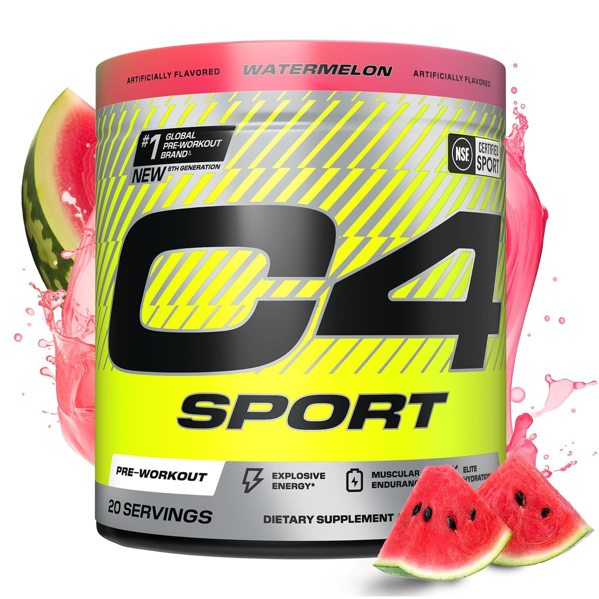 C4 pre-workout powder watermelon flavour