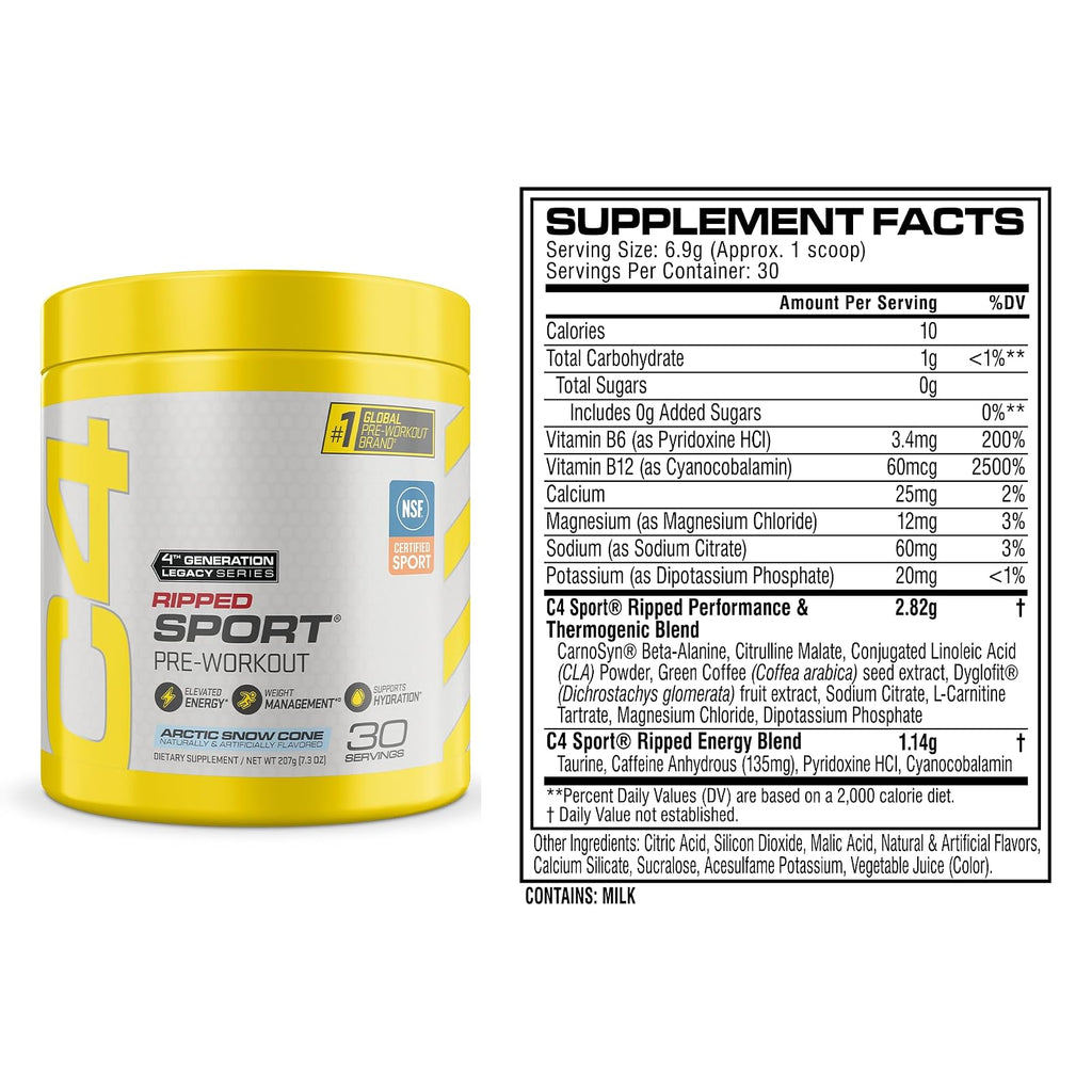 C4 Ripped Sport pre-workout boost