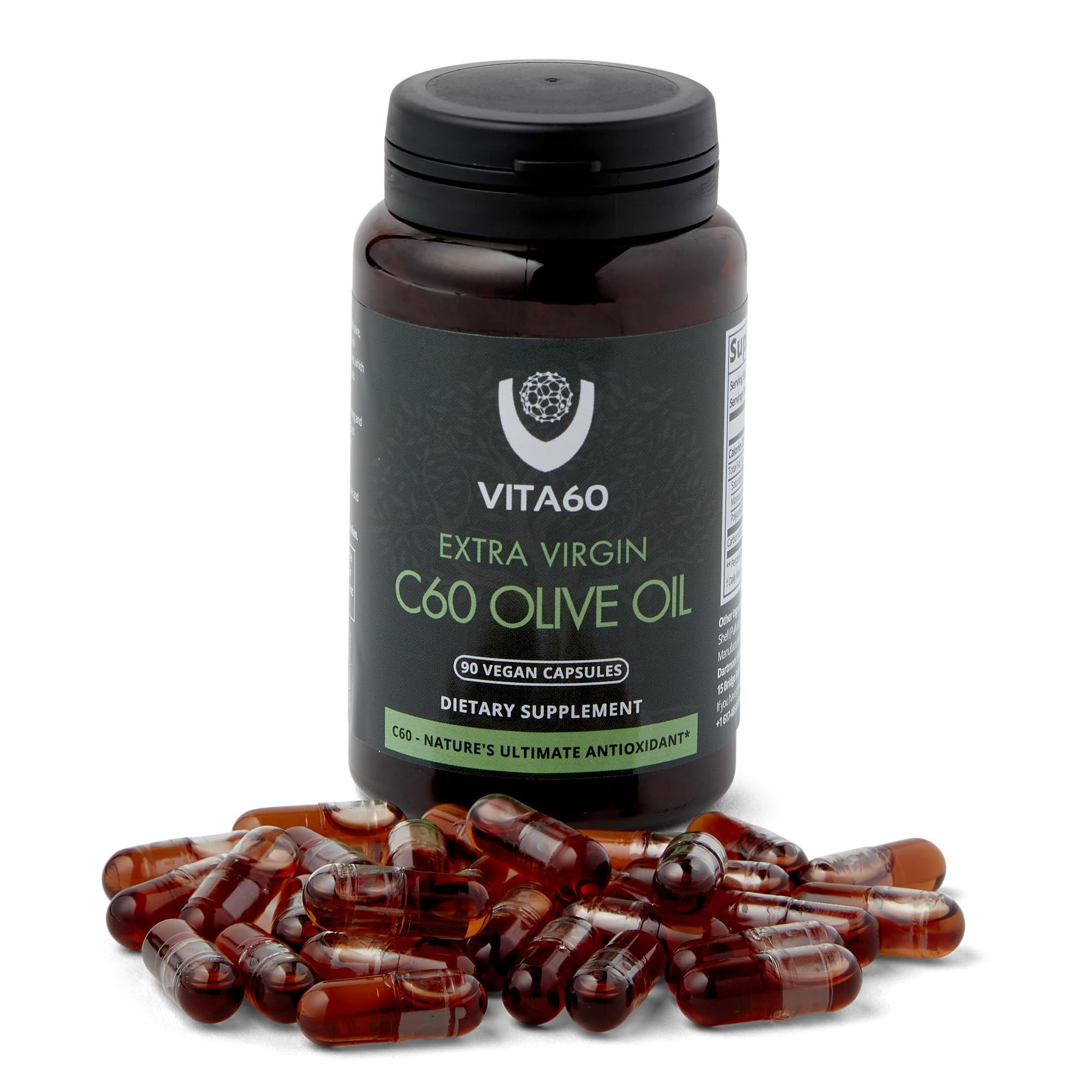C60 oil capsules for antioxidants
