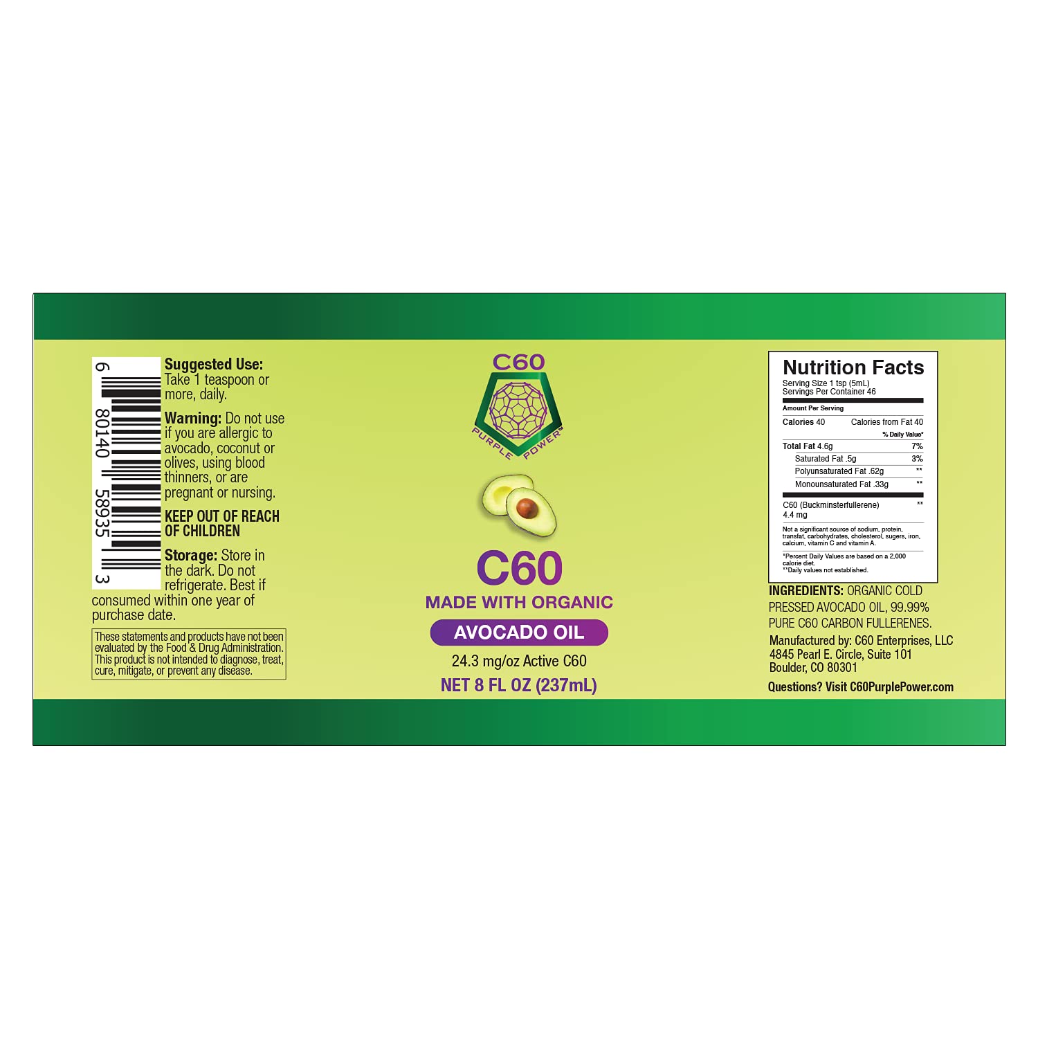 C60 Power for improved endurance