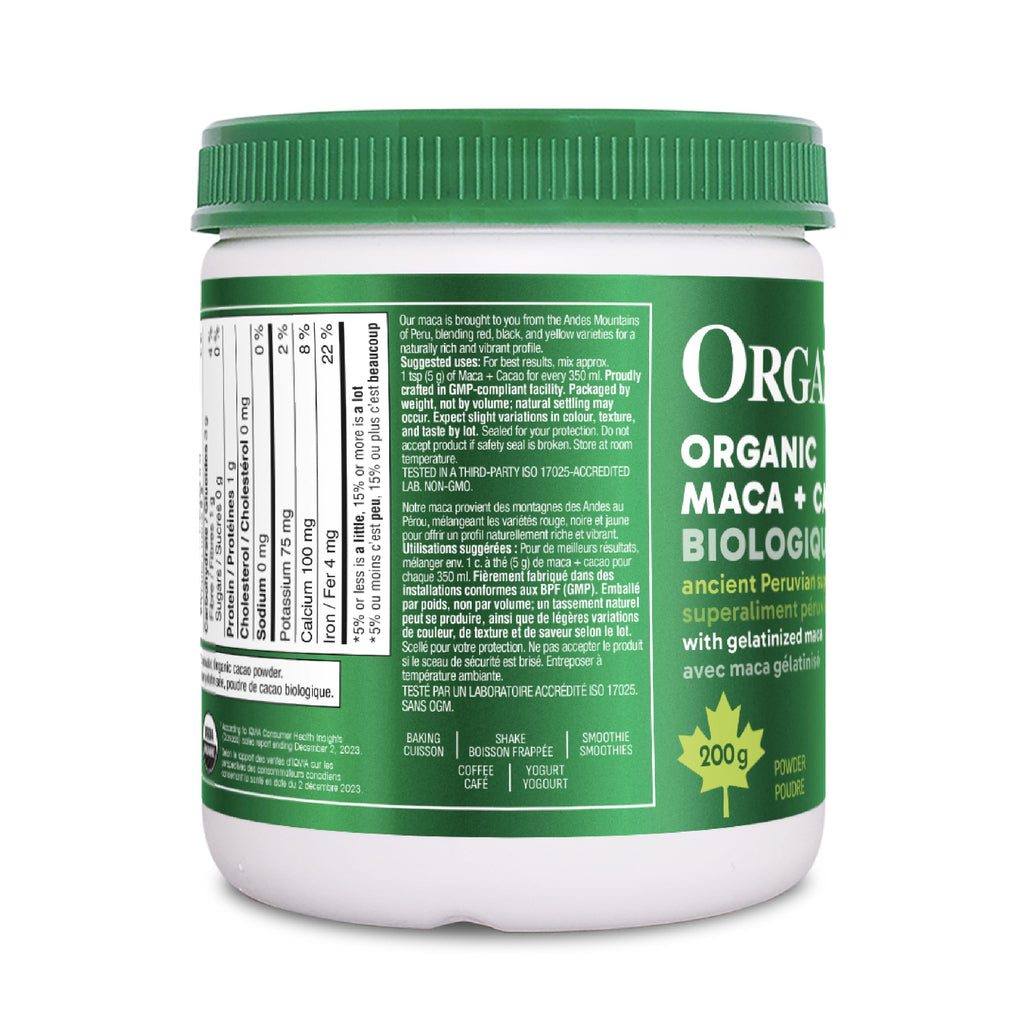 cacao and maca for balanced nutrition