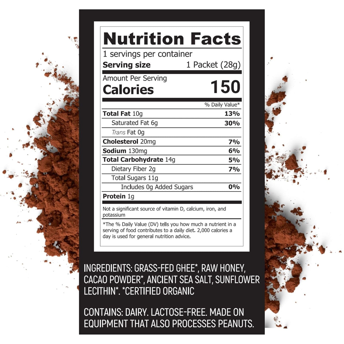 Cacao energy snack for athletes
