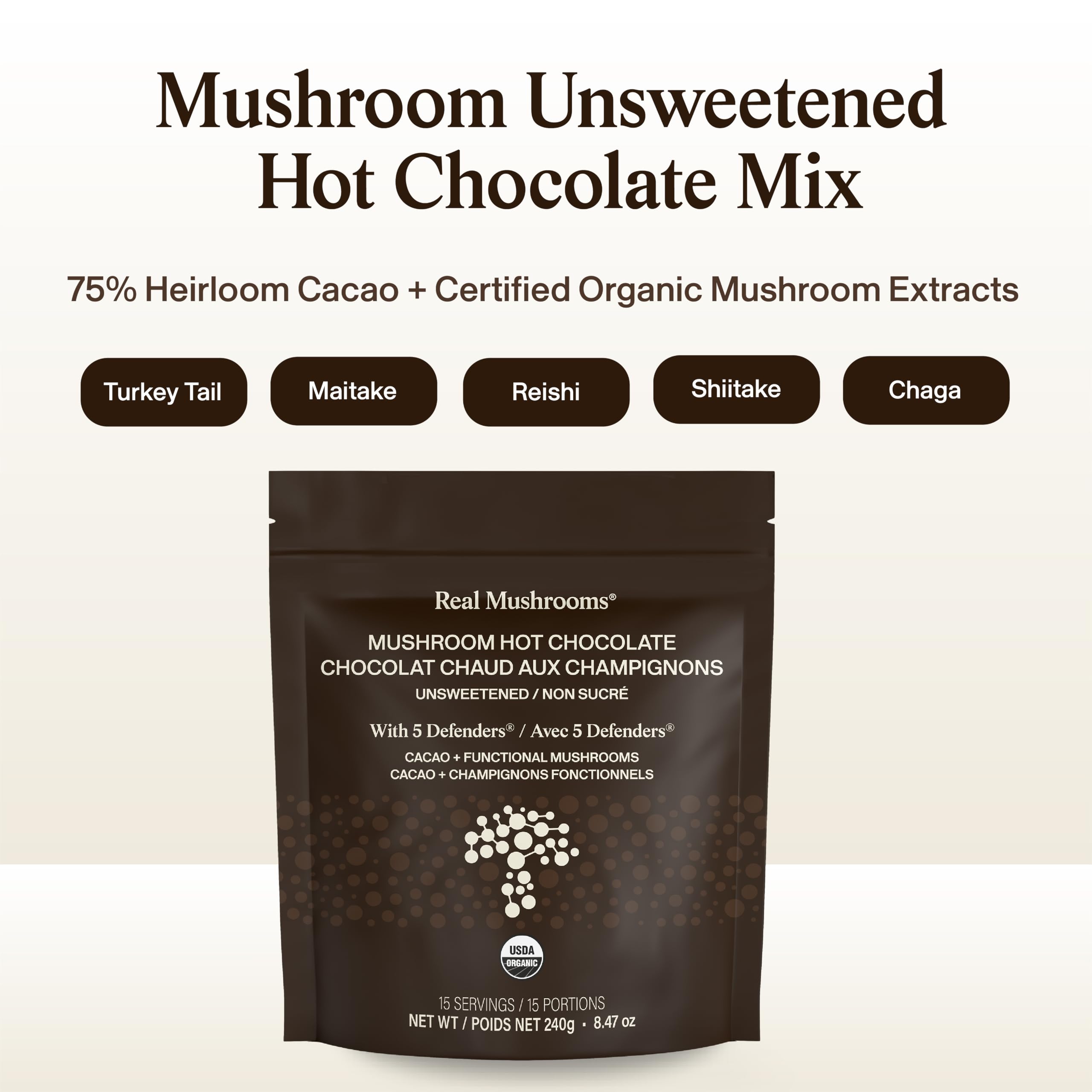 cacao infused mushroom drink