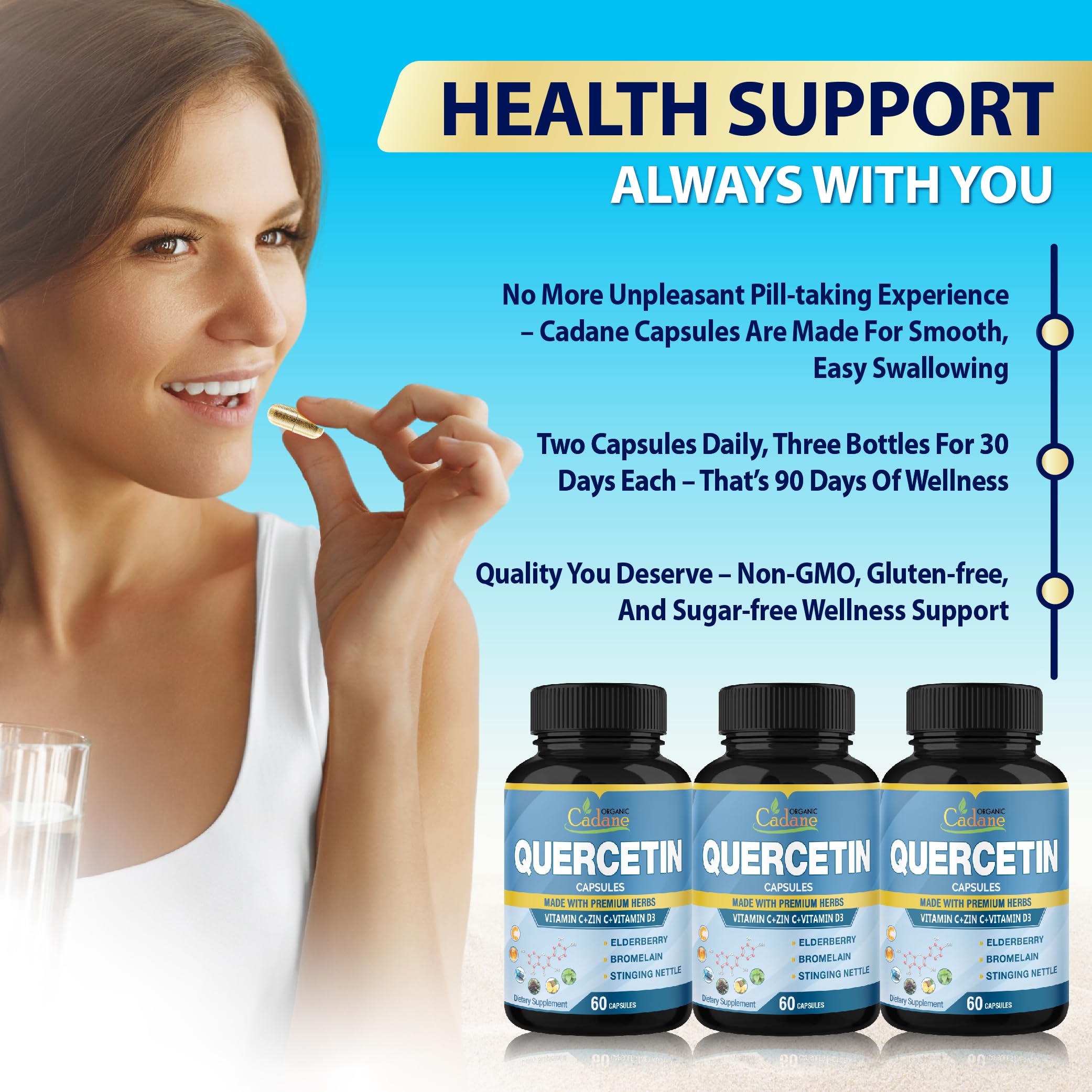 Cadane Quercetin for overall health benefits