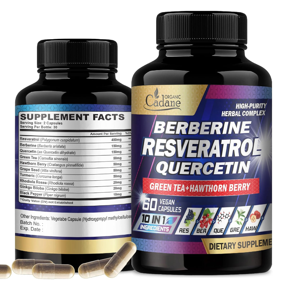 Cadane Resveratrol antioxidant capsules