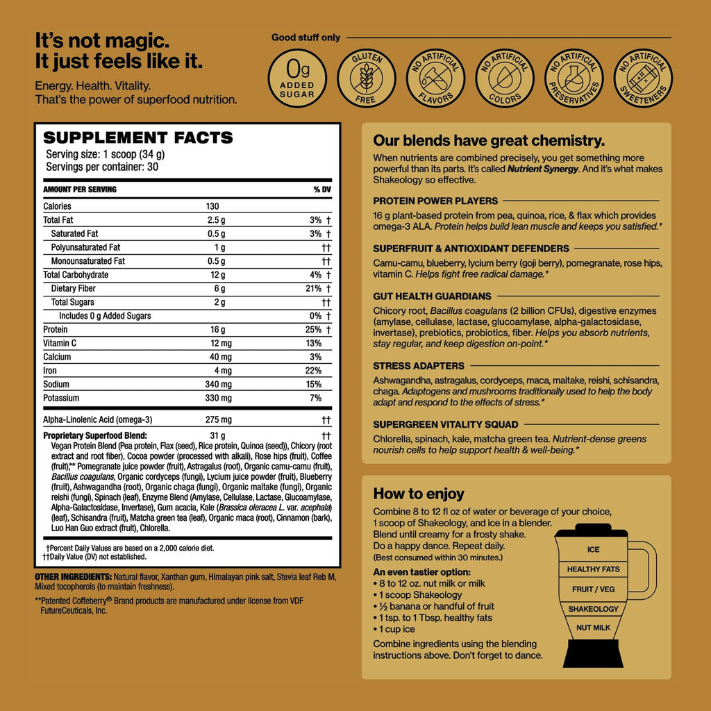 Cafe latte flavour protein shake