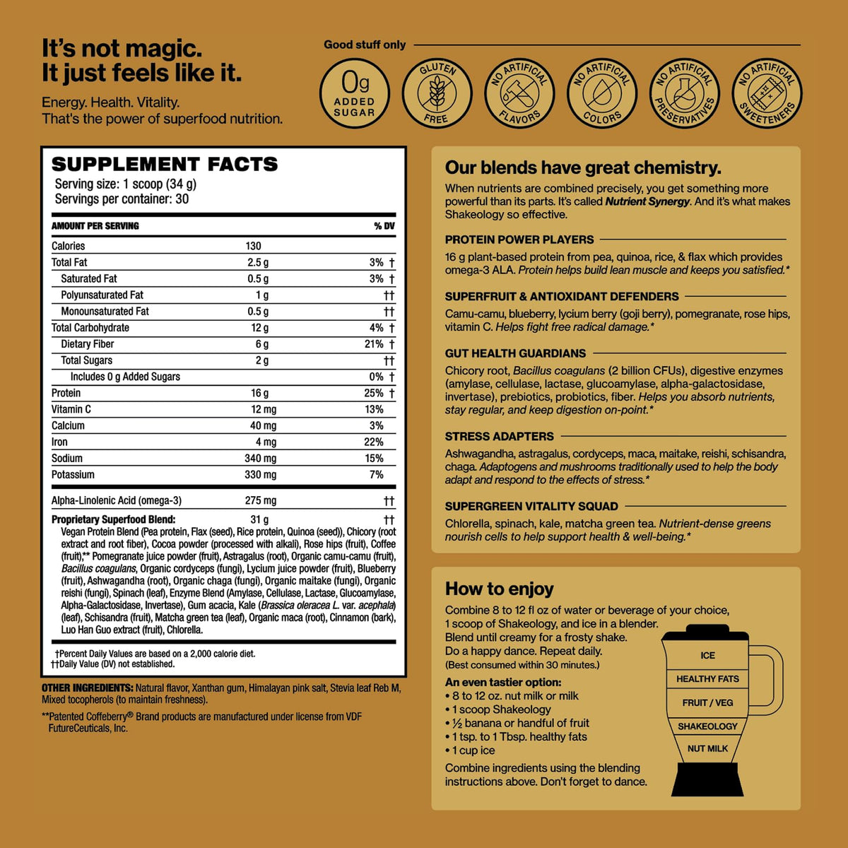 Cafe latte flavour protein shake