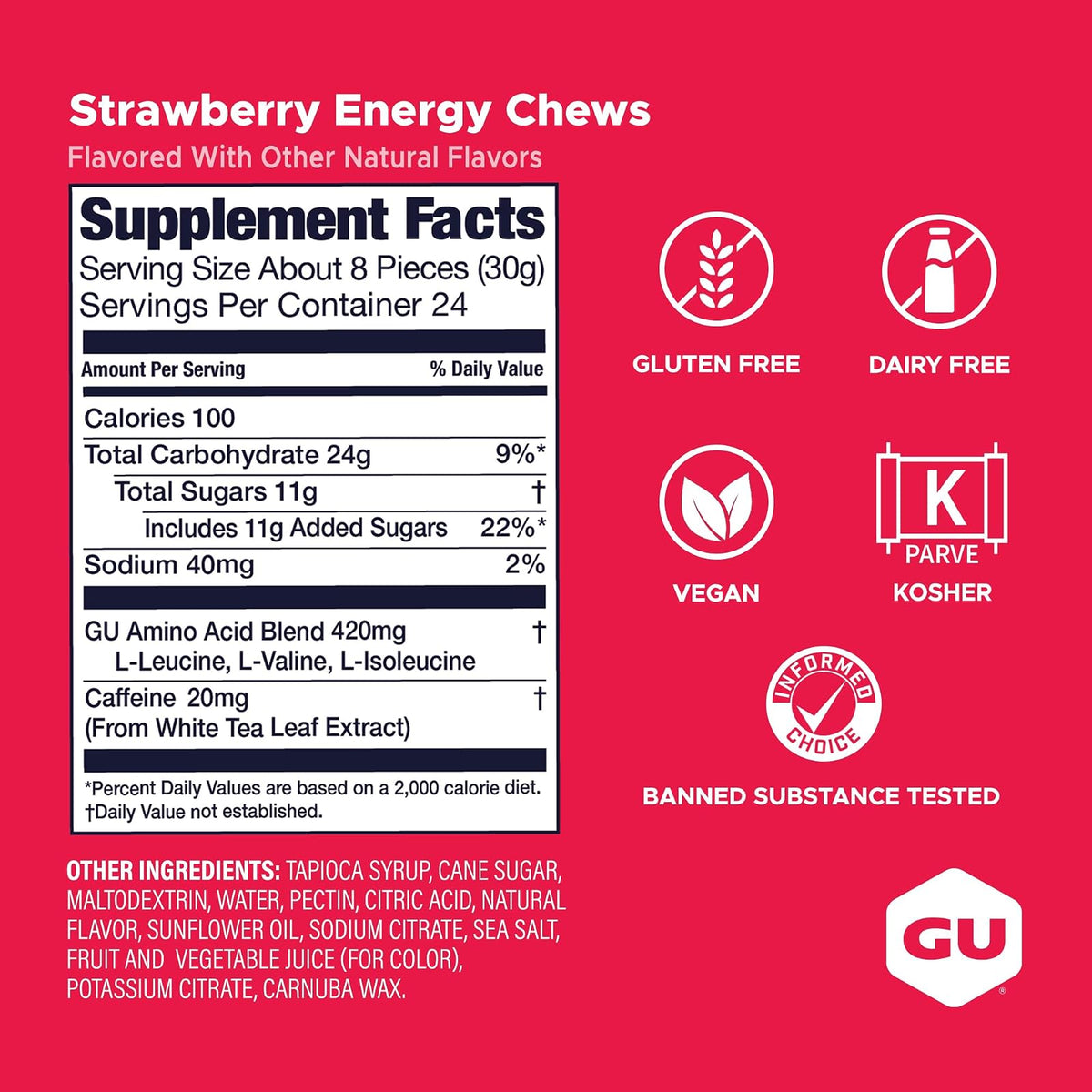Caffeinated chews for athletes