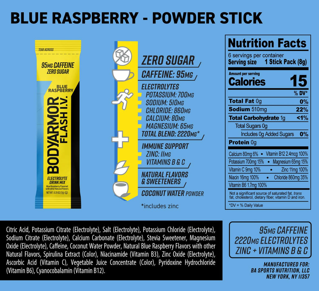caffeinated electrolyte powder for hydration