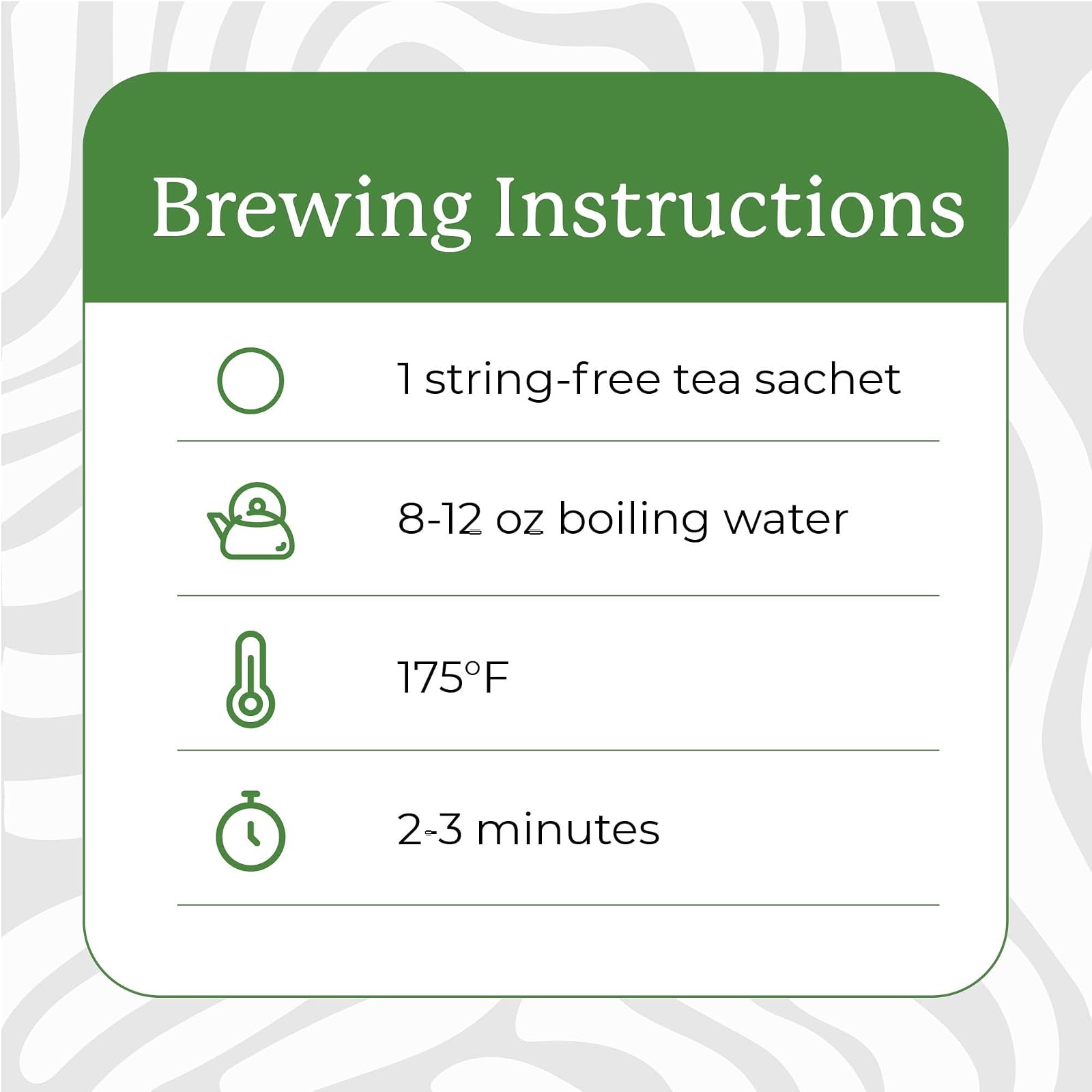 caffeine boost with green tea bags