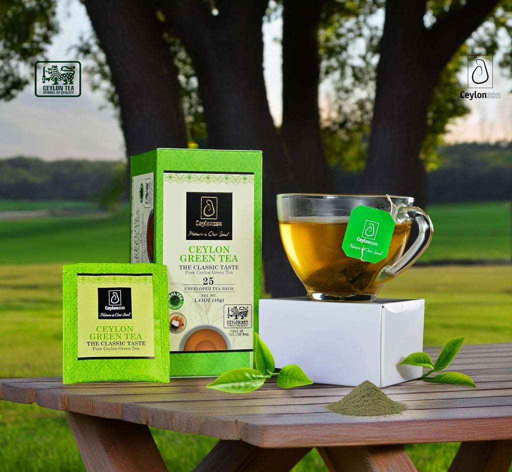 Caffeine boost with green tea bags