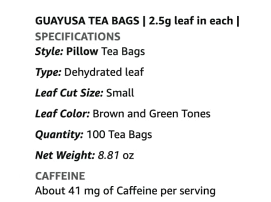 Caffeine boost with Guayusa tea