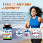 Caffeine capsules for improved focus