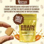 Caffeine chews for improved focus