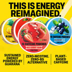 Caffeine energy pouches for active lifestyle