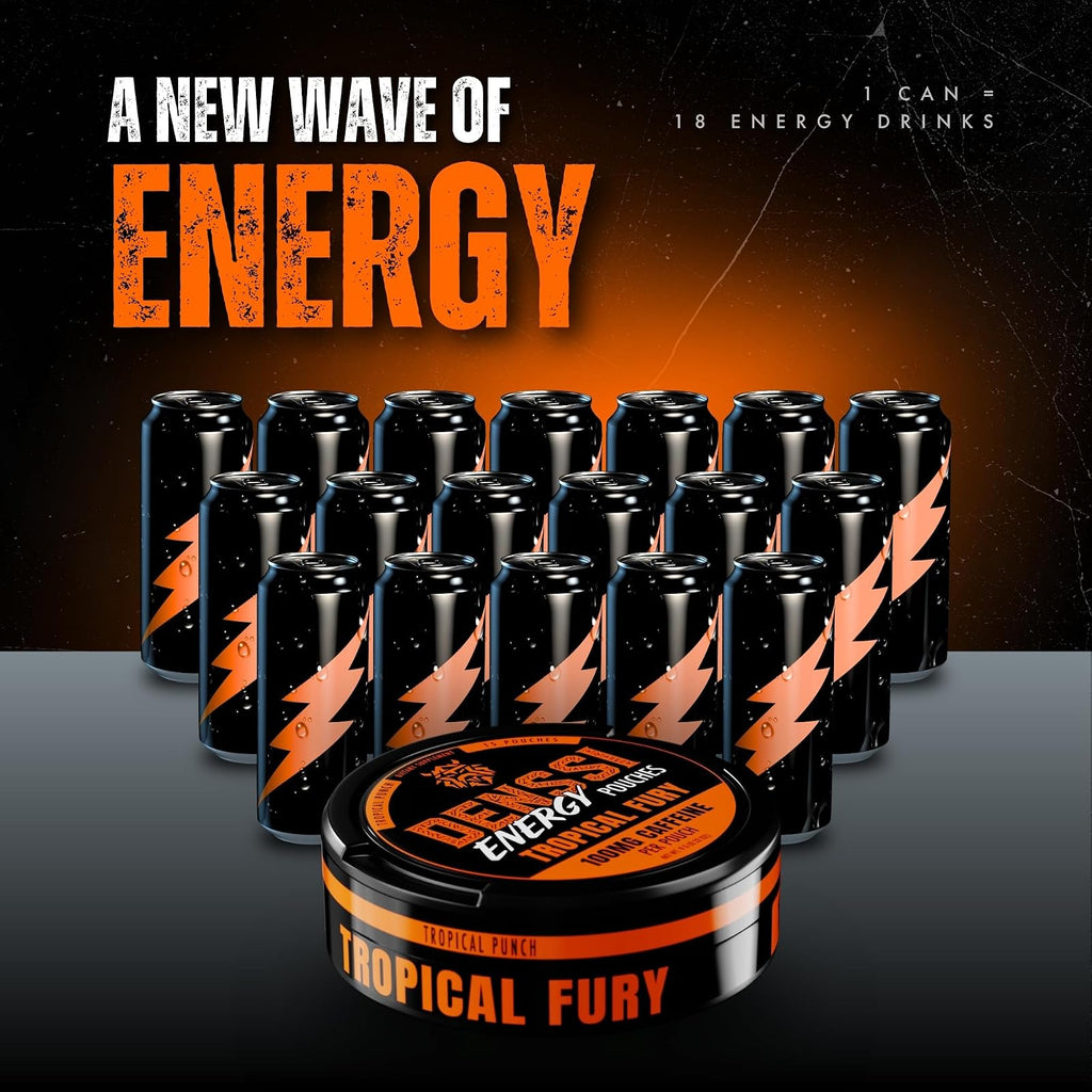 Caffeine energy pouches for athletes
