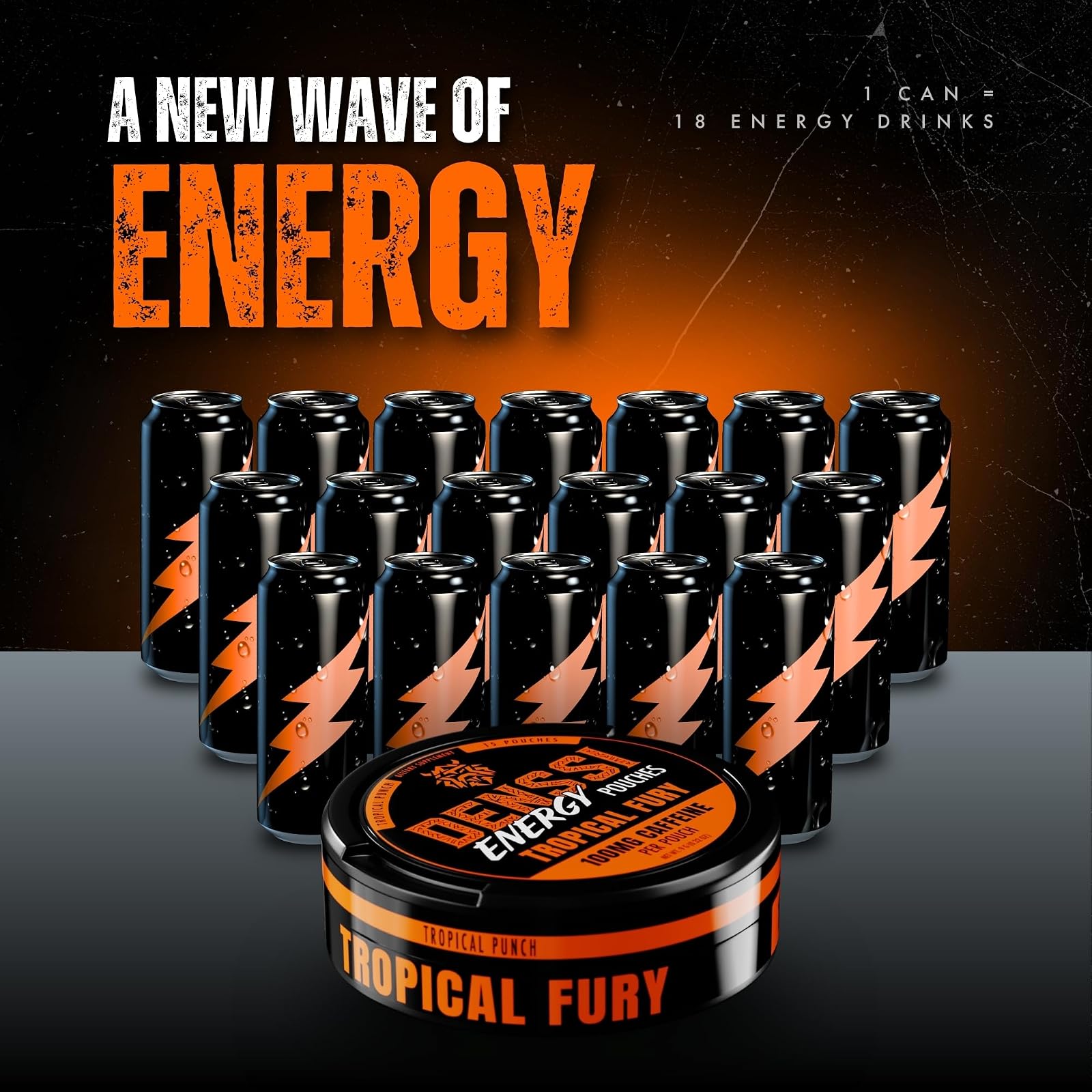 Caffeine energy pouches for athletes
