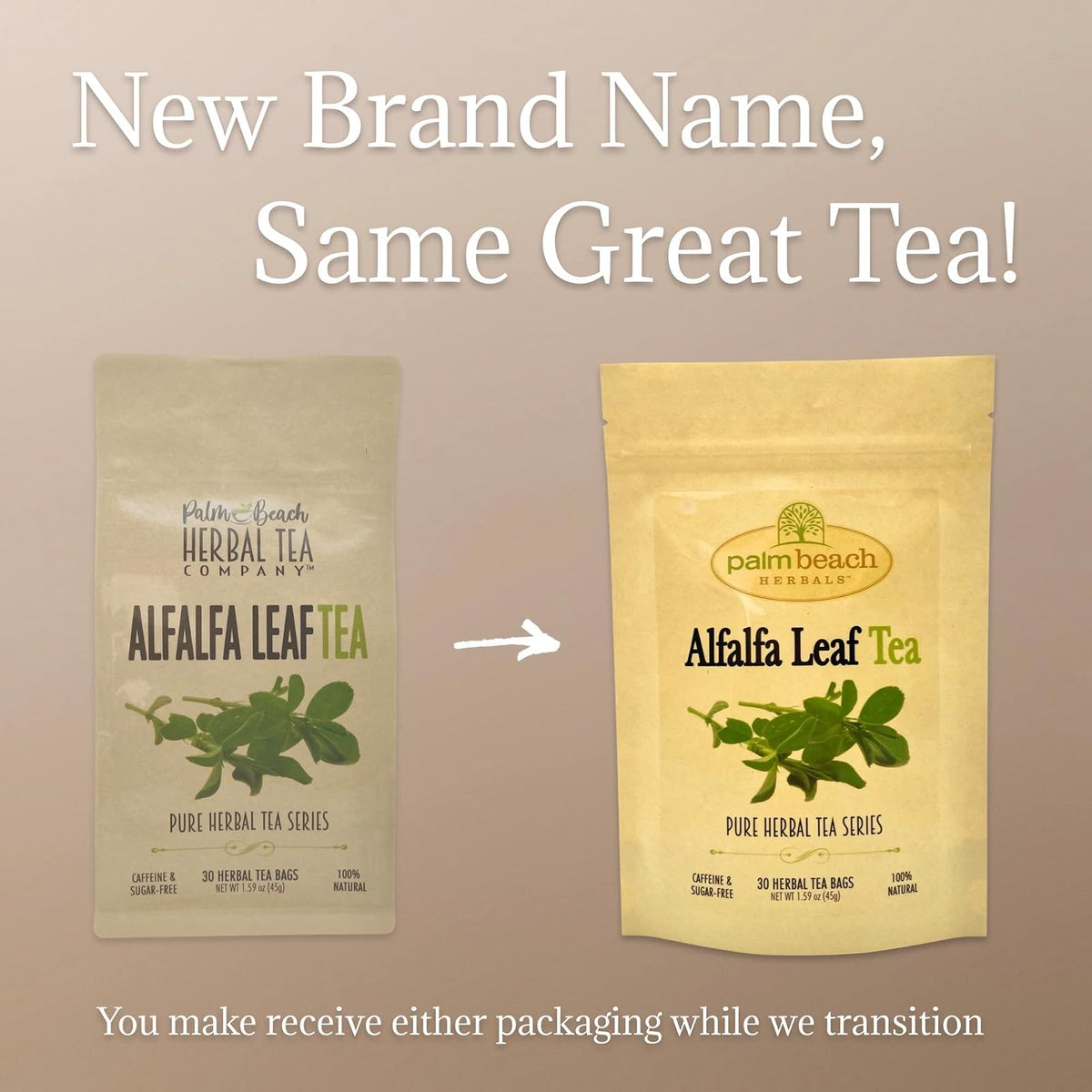 Caffeine-free alfalfa leaf infusion