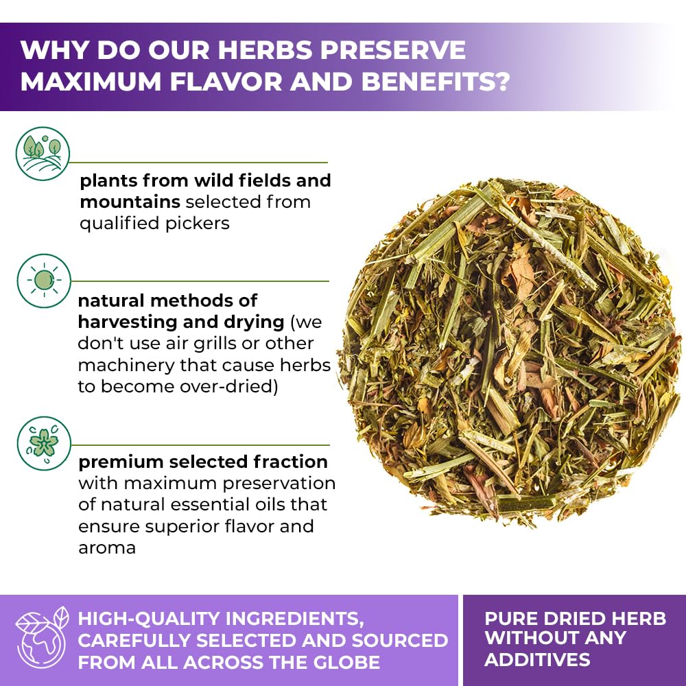 Caffeine-free alfalfa leaf tea