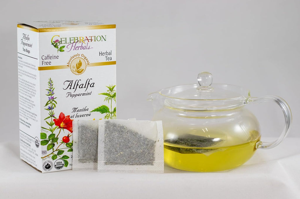 caffeine-free alfalfa peppermint infusion