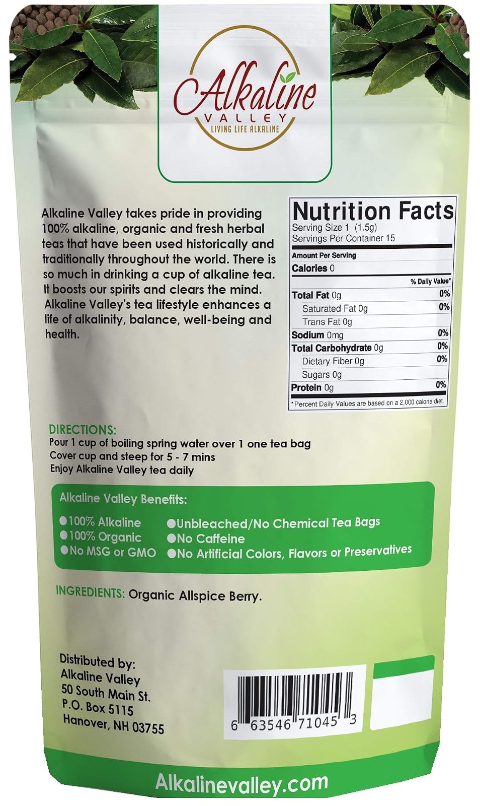 caffeine-free allspice tea for relaxation