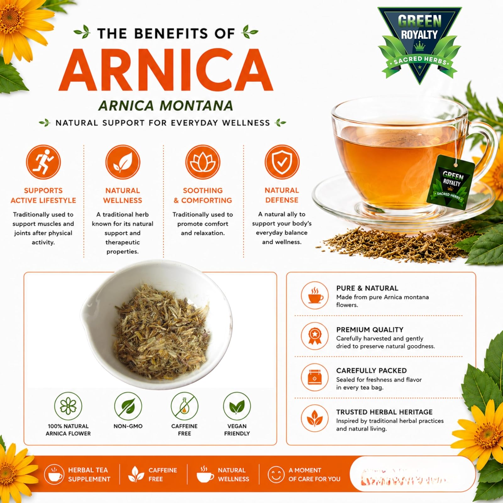 caffeine-free arnica montana tea