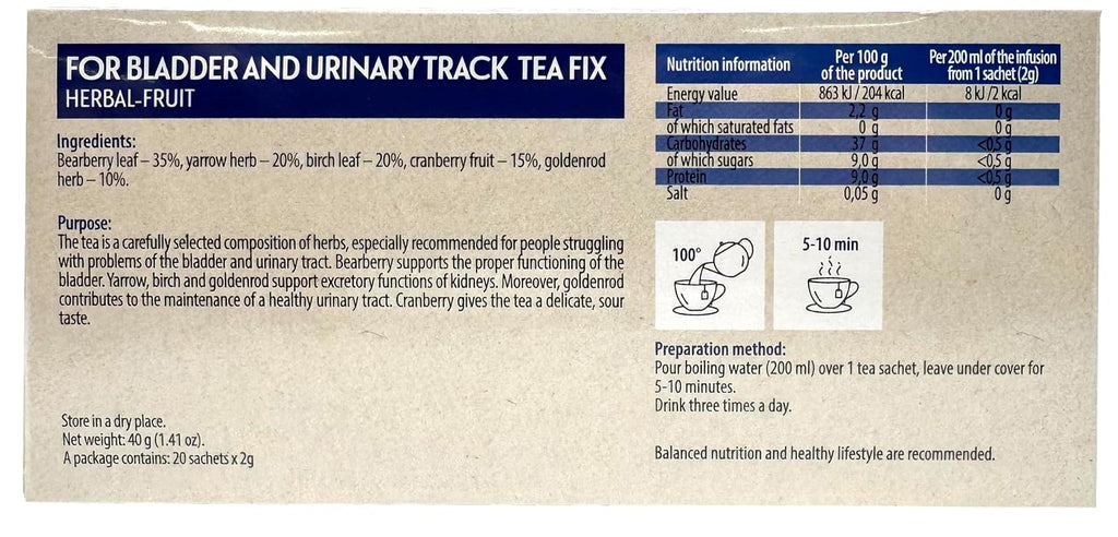 Caffeine-free bearberry herbal tea