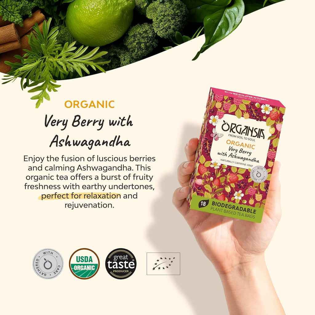Caffeine-free berry herbal infusion
