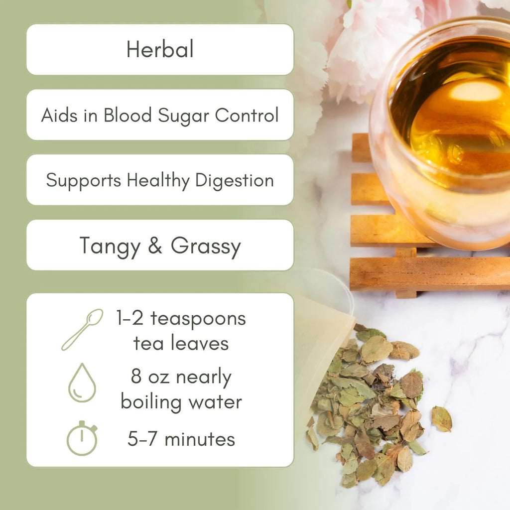 caffeine-free bilberry leaf infusion