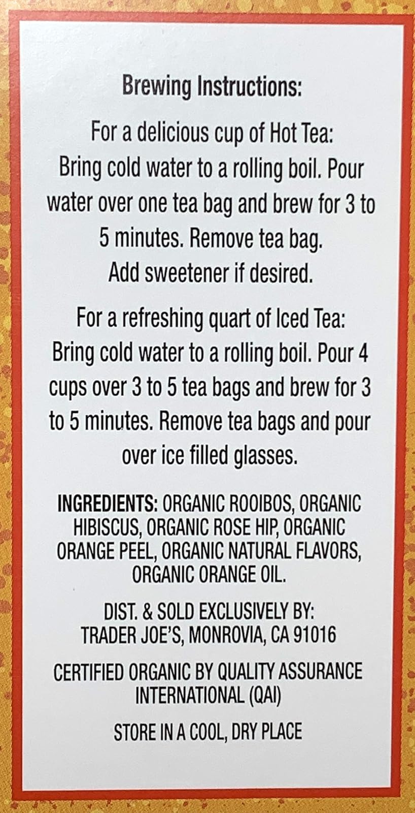 caffeine-free blood orange herbal infusion