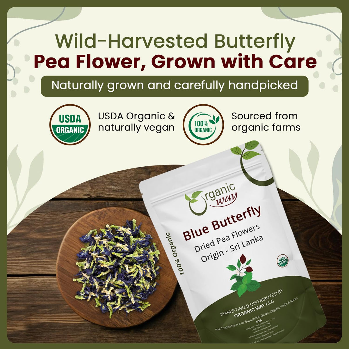 caffeine-free blue butterfly infusion