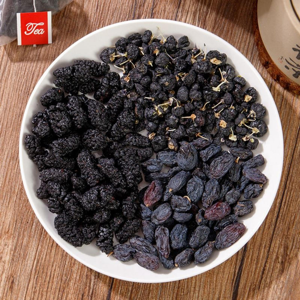 Caffeine-free blueberry herbal tea