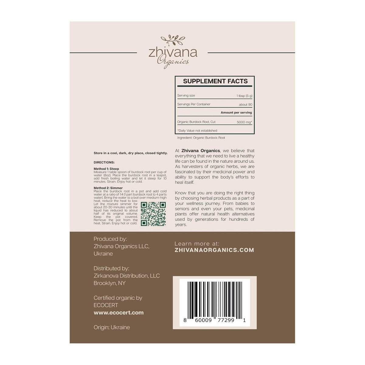caffeine-free burdock root beverage